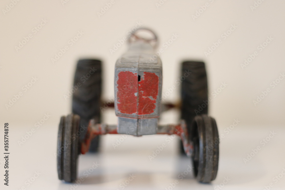 Scale model of traditional Farm Tractor Stock Photo | Adobe Stock
