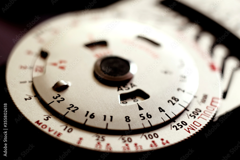 Vintage analog photographic light meter. Non electronic analog light ...