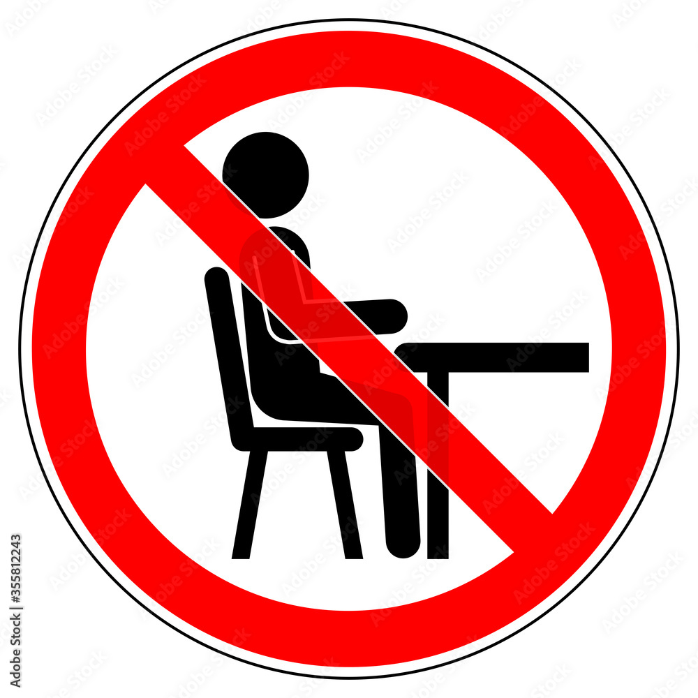 srr580 SignRoundRed - german: Verbotszeichen - Sitzen verboten ...