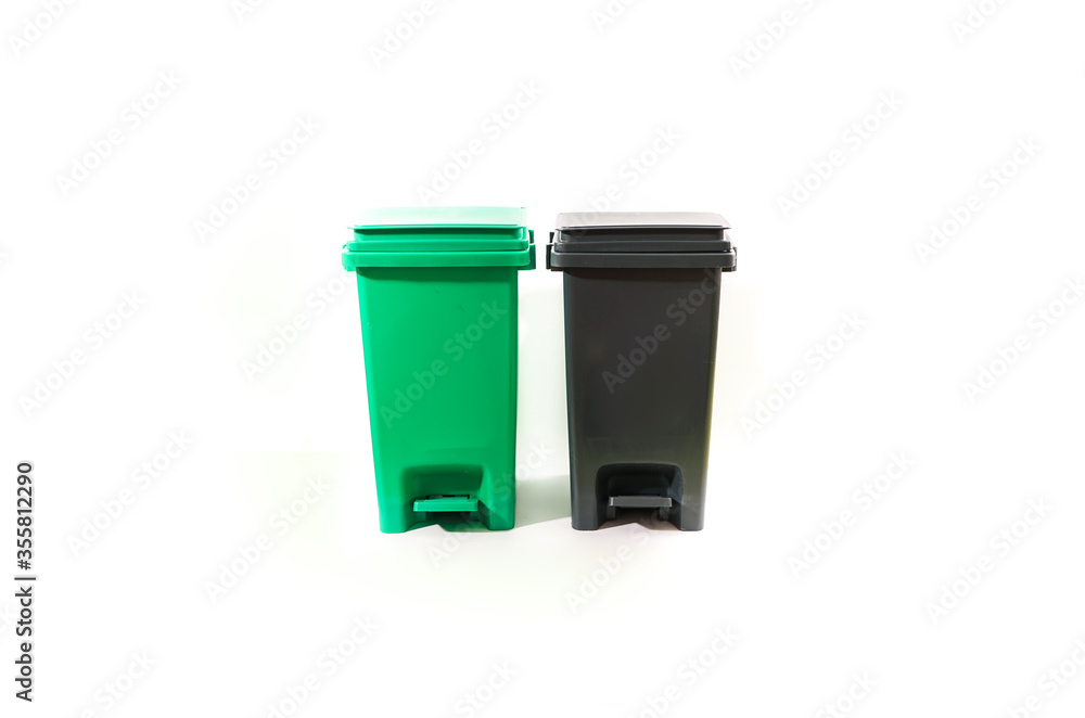 Plastic sorting bin and white background Stock Photo | Adobe Stock