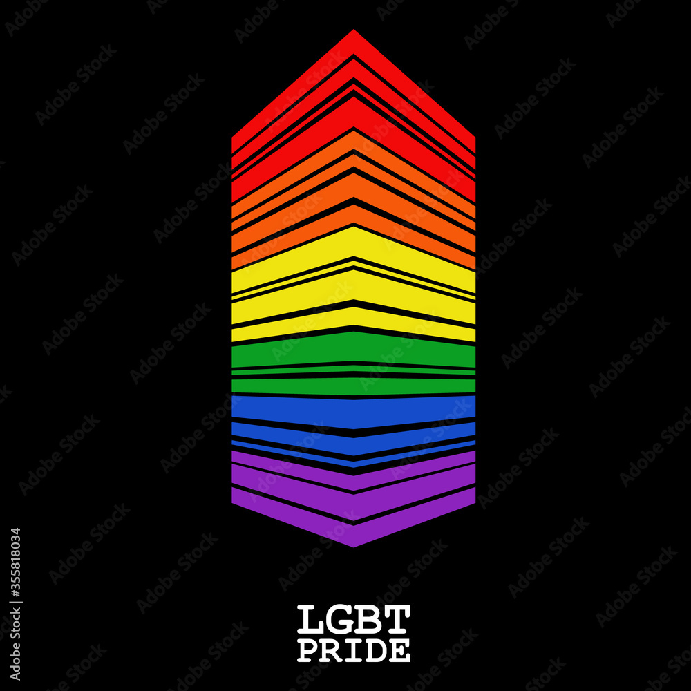 LGBT LGBTQ Pride month flag logo Rainbow love concept Tattoo Human ...