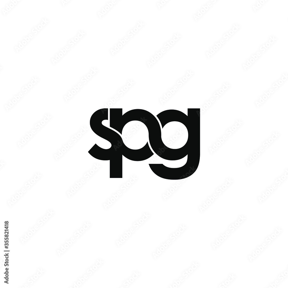 spg letter original monogram logo design Stock-Vektorgrafik | Adobe Stock