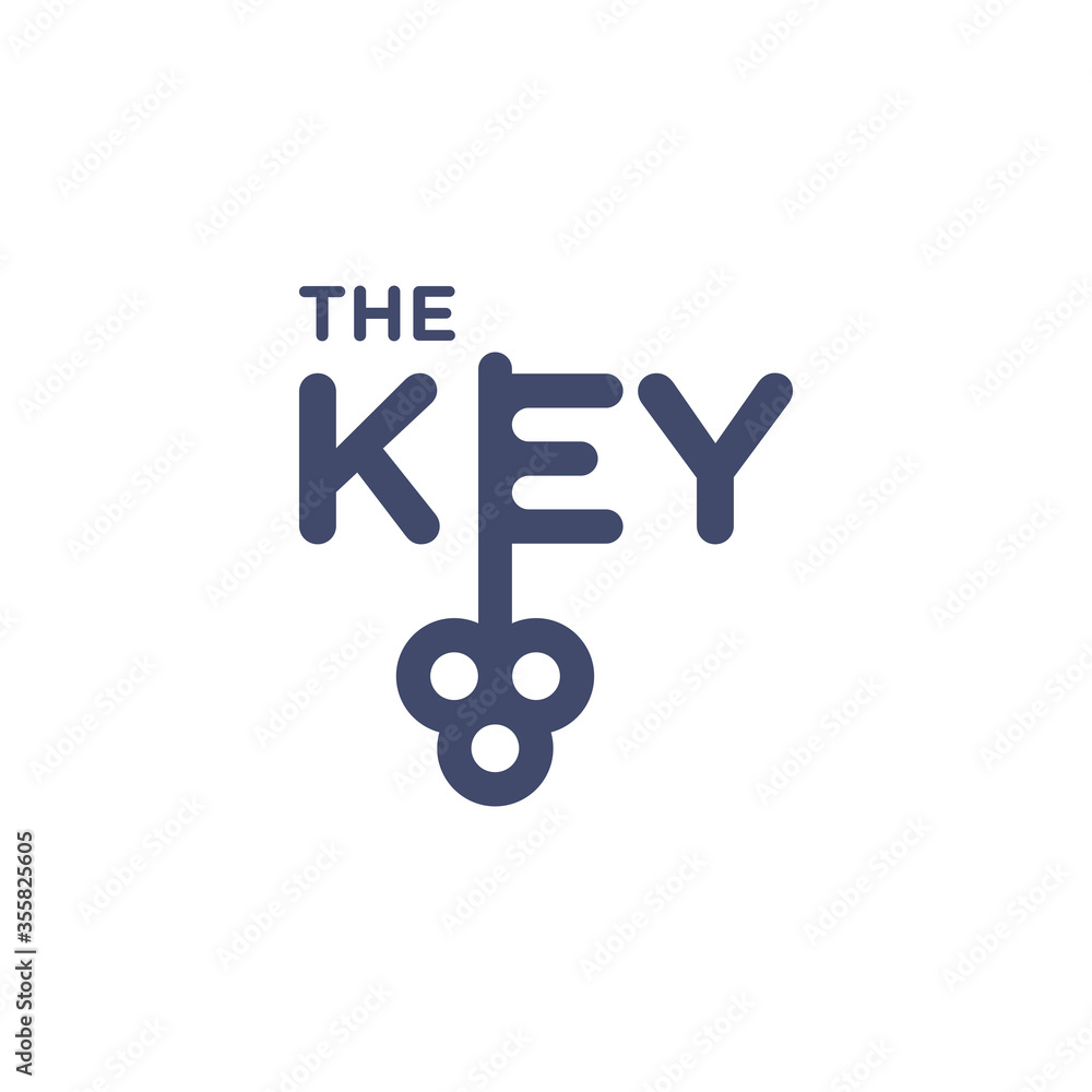 wordmark key logo vector with simple concept designs Stock Vector ...