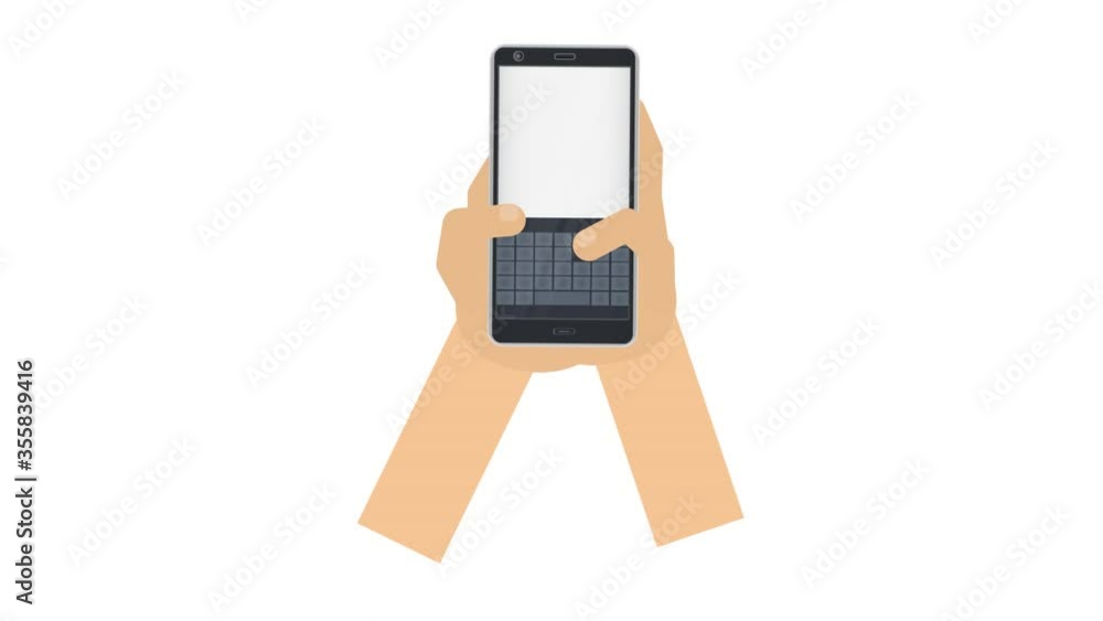 Write messages. The animation of the phone keypad, alpha channel ...