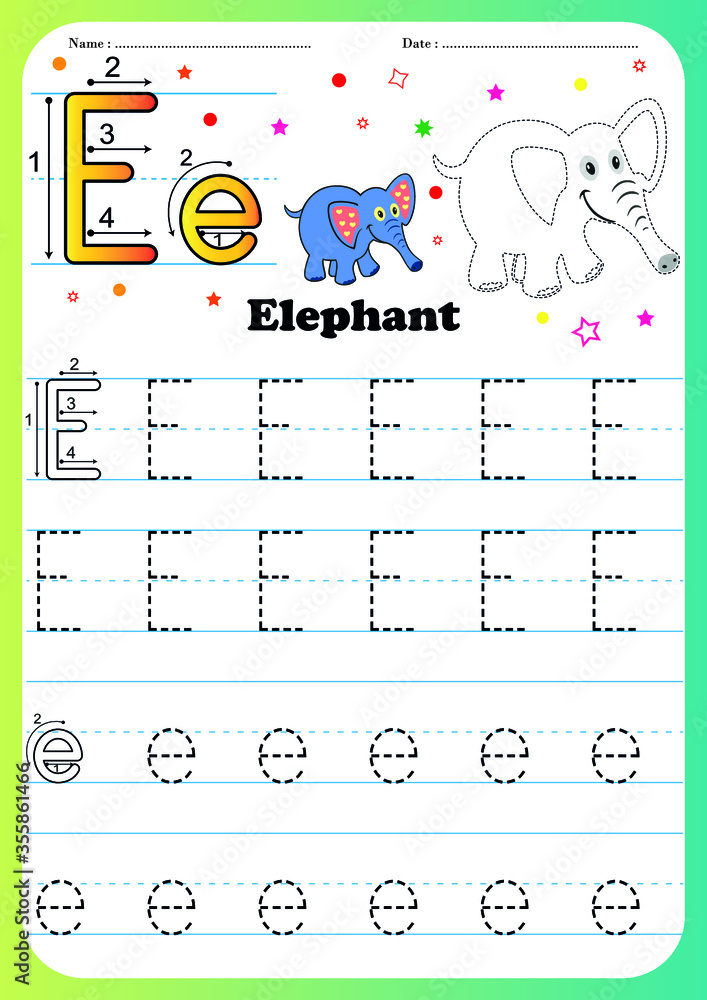 Writing practice letter - printable worksheet for preschool ...