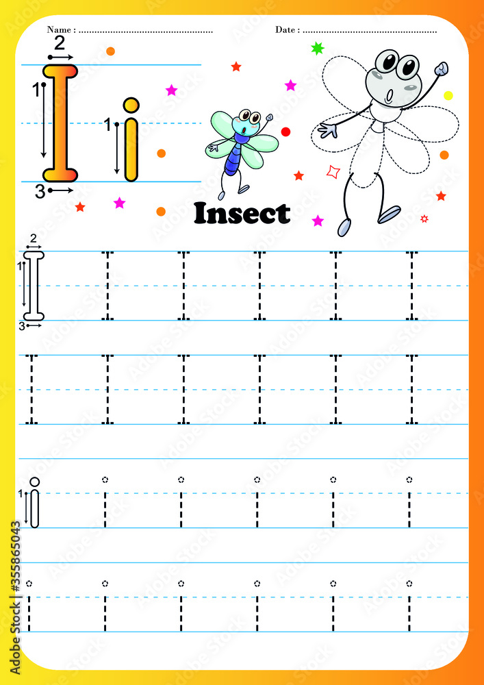 Writing practice letter - printable worksheet for preschool ...