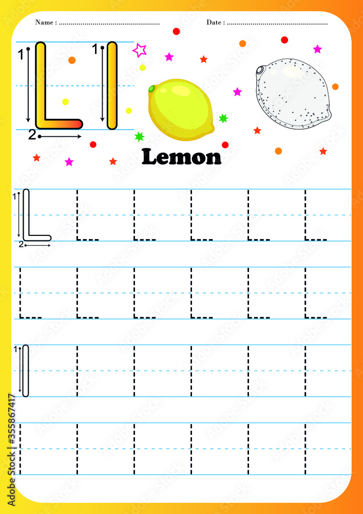 Writing practice letter - printable worksheet for preschool ...