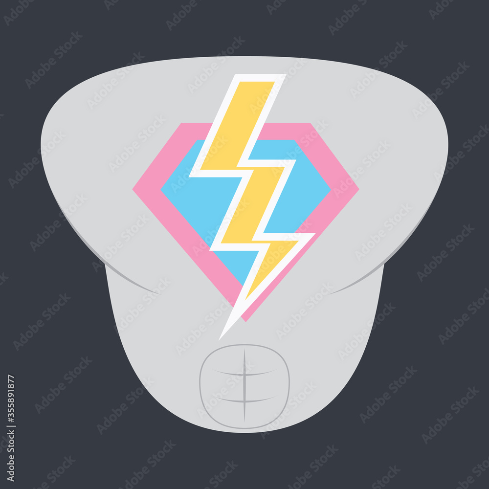 Superhero color flat badges, emblems, logos. Superhero badge icon ...