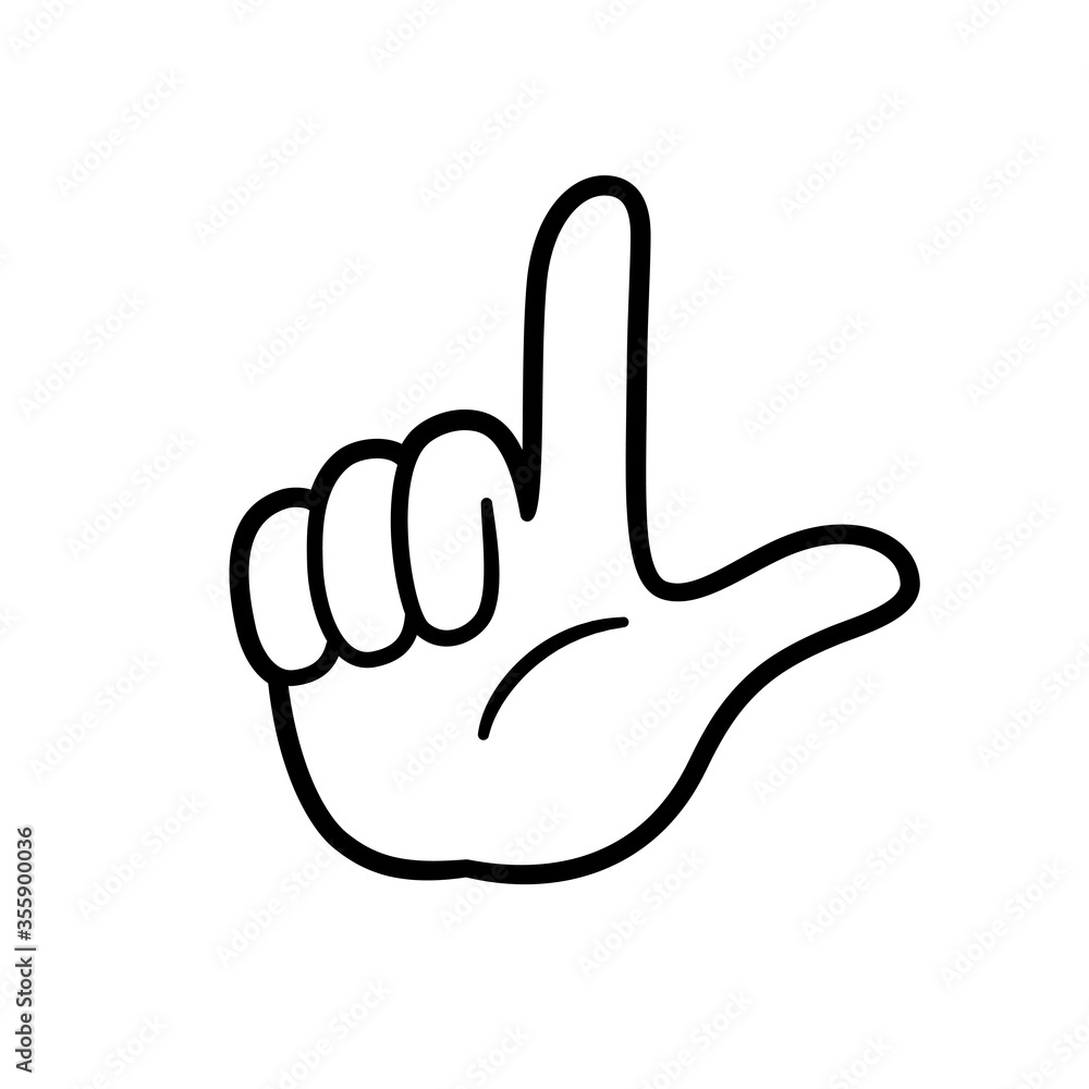 L Loser hand sign Stock Vector | Adobe Stock