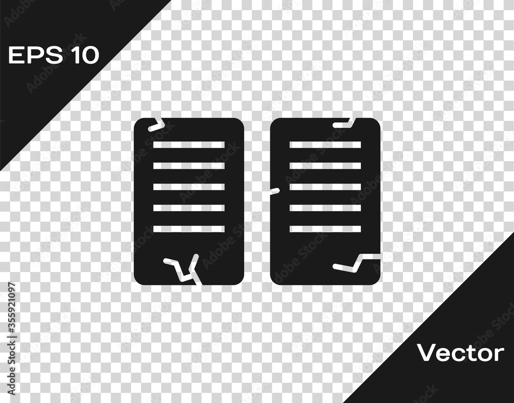 Black The commandments icon isolated on transparent background. Gods ...