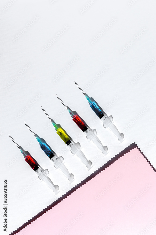 Covid-19- Vaccine vial dose against coronavirus needle syringe, medical ...