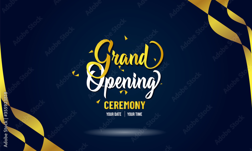 Grand opening background realistic style with confetti Stock Vector ...