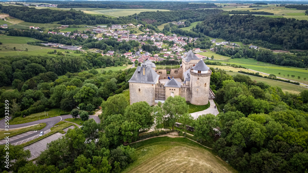 Chateau de Malbrouck par drone Stock Photo | Adobe Stock