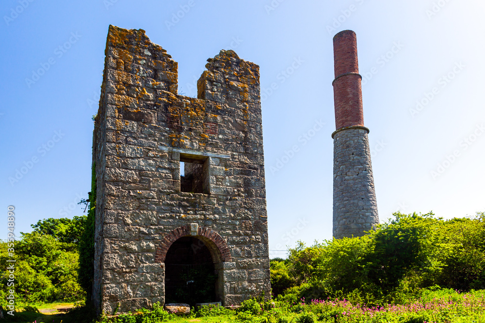 Leeds Shaft Engine House at Great Work Mine Cornwall England part of ...
