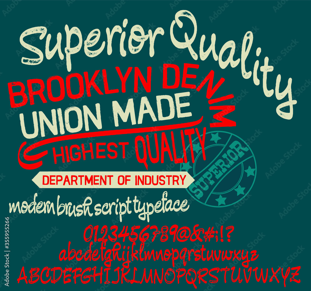 Vintage brush script lettering font. Handwritten calligraphic alphabet ...