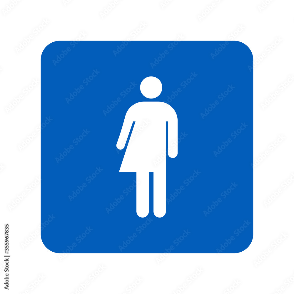 Gender neutral toilet icon isolated on white background. WC symbol ...