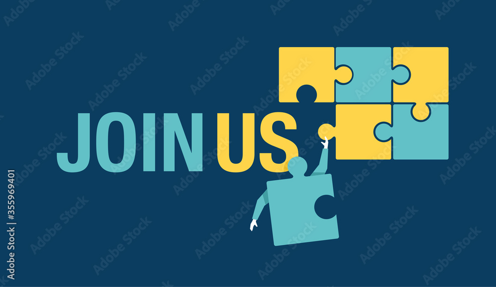 Join Us or We are Hiring staff recruitment concept - people working ...