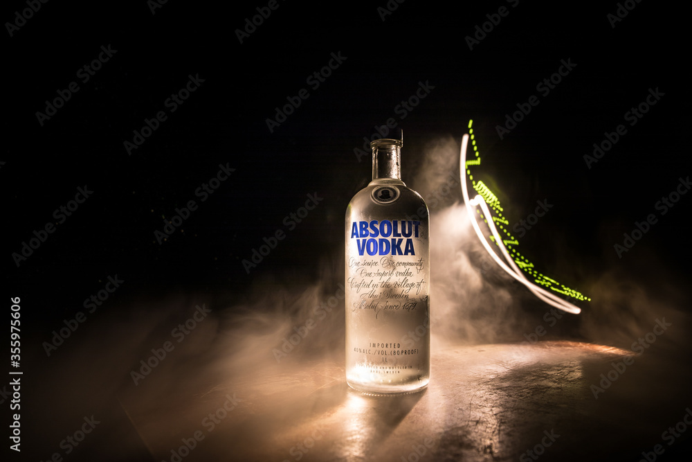 BAKU, AZERBAIJAN - FEB 09, 2020: Absolut Vodka is a brand of vodka ...