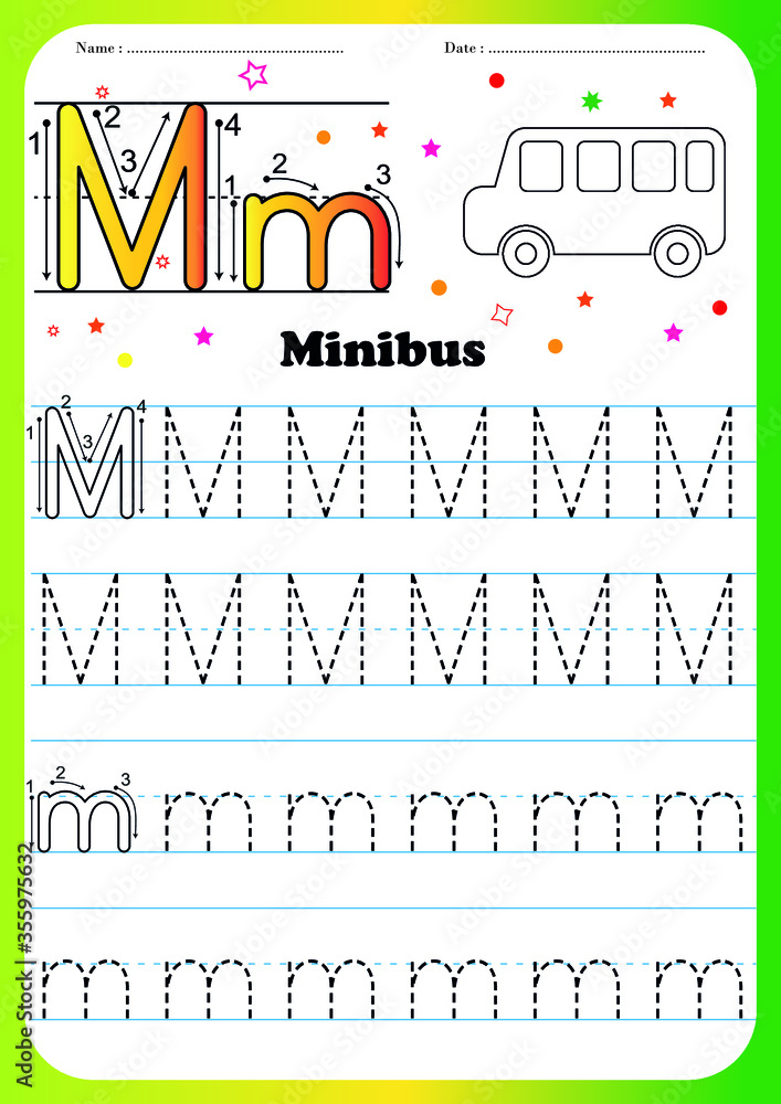 Writing practice letter - printable worksheet for preschool ...