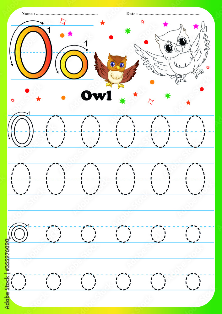 Writing practice letter - printable worksheet for preschool ...