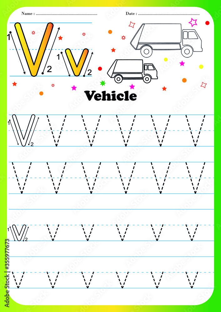 Writing practice letter - printable worksheet for preschool ...