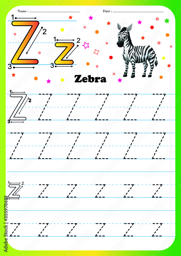 Writing practice letter - printable worksheet for preschool ...