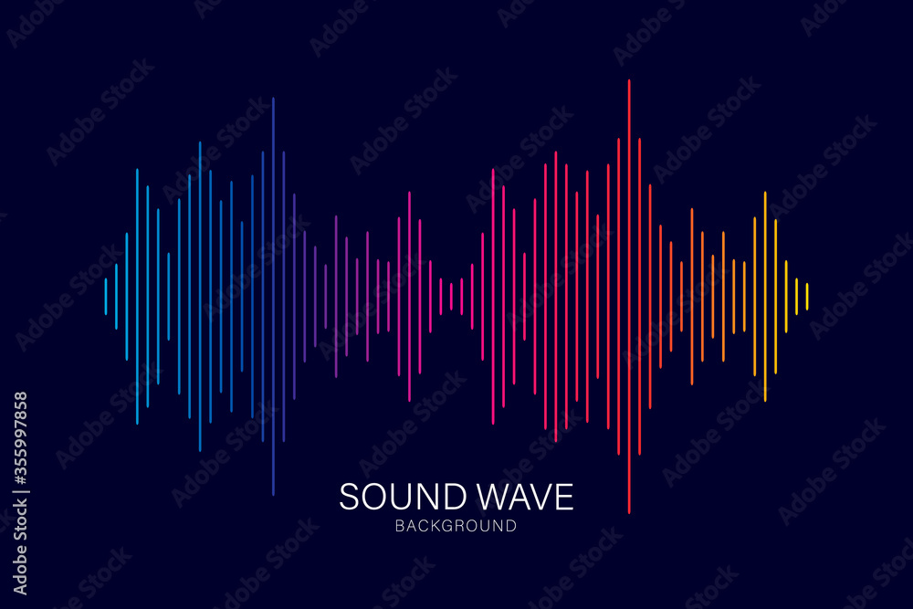 Sound wave equalizer suitable for poster, background or etc. Music ...