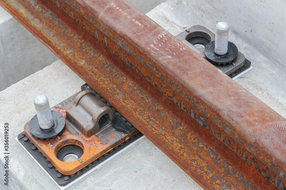 Rail Fastener during install for hold the rail with concrete track ...