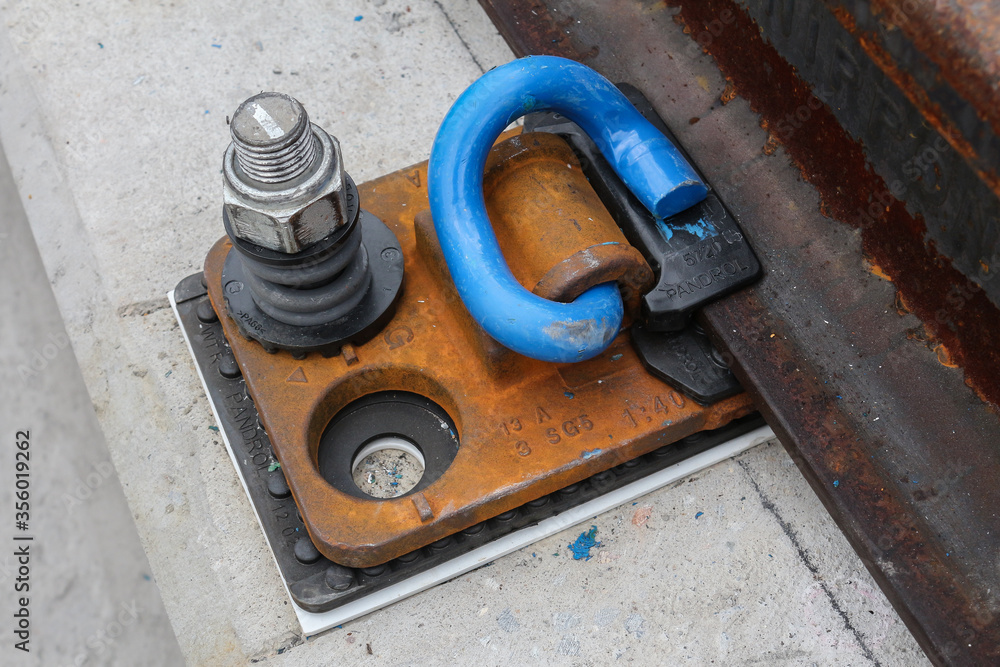 Rail Fastener for hold the rail with concrete track plinth of skytrain ...