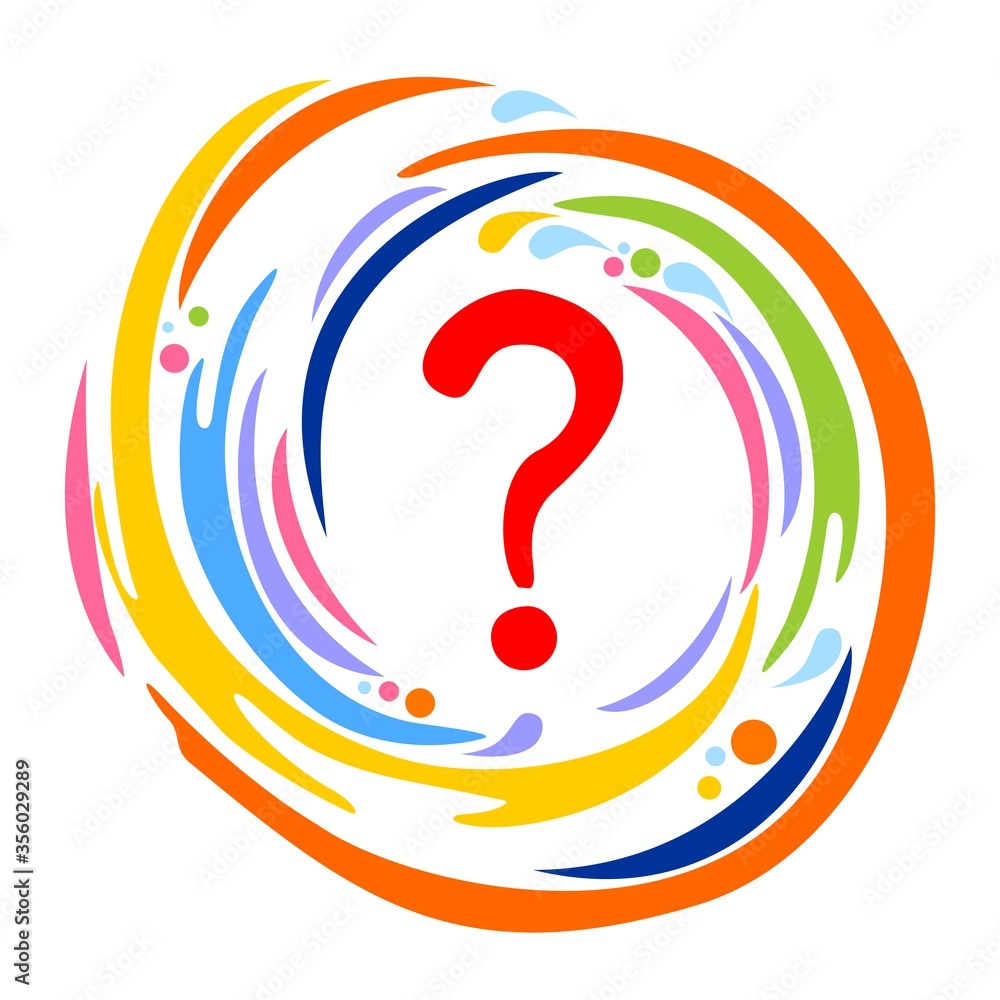 Colorful question mark poster. Vector Illustration Stock Illustration ...