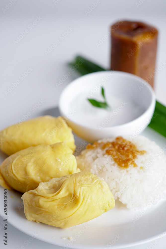 'Pulut Durian' is a glutinous or sticky rice with durian, coconut milk ...