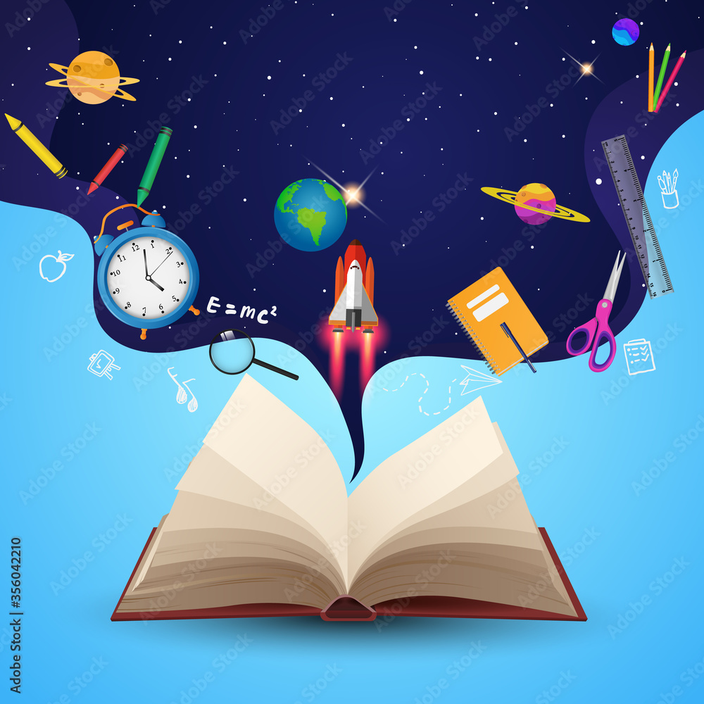 welcome back to school. ready to study. background, template, poster or ...