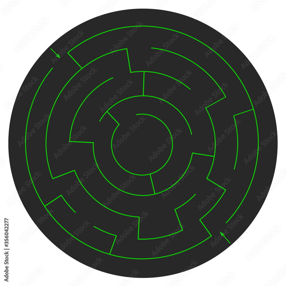 Maze, puzzle for children and adults. The task of developing memory and ...
