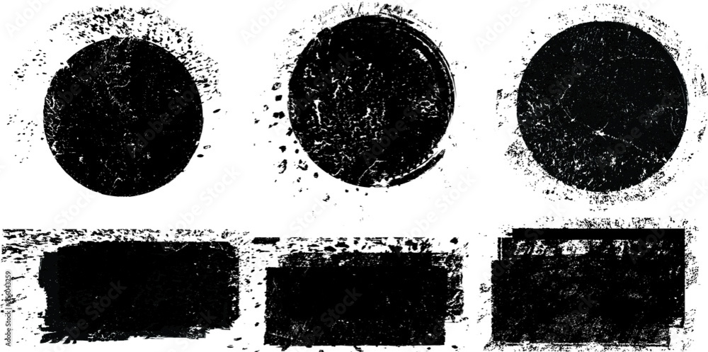 Grunge post Stamps Collection, Circles. Banners, Insignias , Logos ...