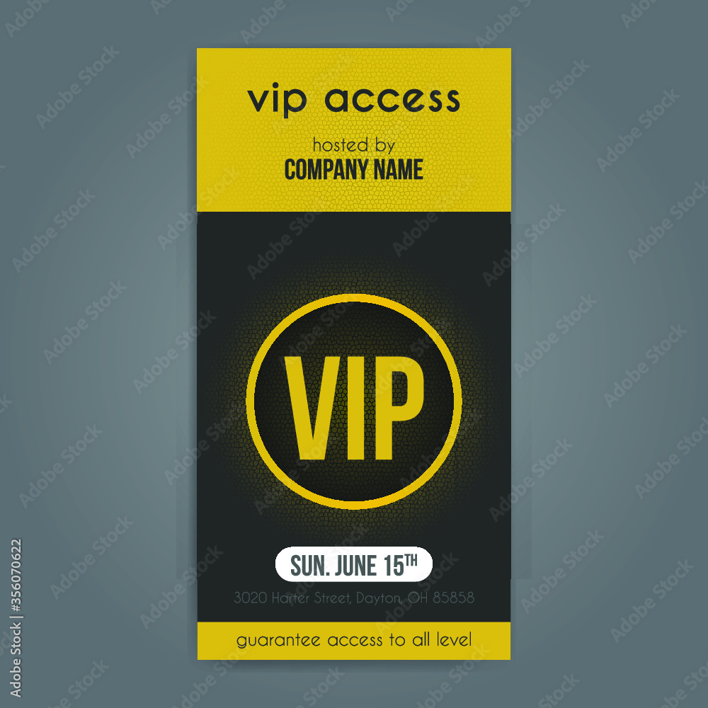 Corporate VIP Card Luxury Invitation Template Stock Vector | Adobe Stock