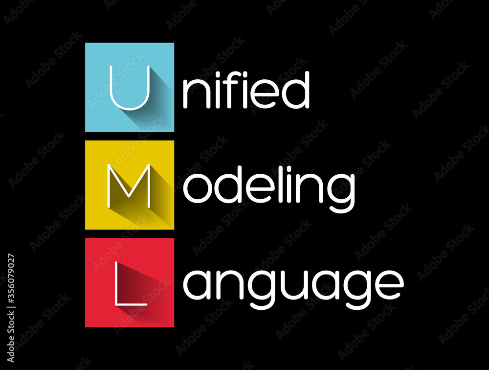 UML - Unified Modeling Language acronym, technology concept background ...