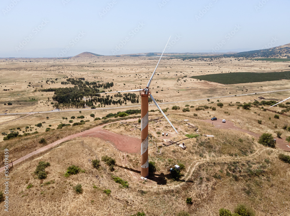The Golan Heights Wind Farm is an Israeli wind farm with wind turbines ...