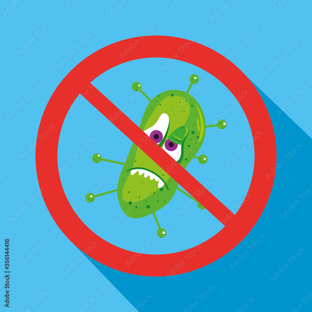 cartoon covid 19 emoji stop, coronavirus emoticon with facial ...