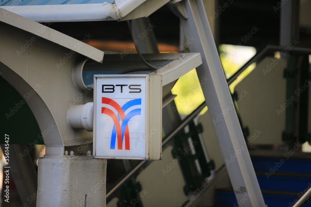 Bangkok /Thailand, 29 December 2019 - BTS Skytrain station in bangkok ...