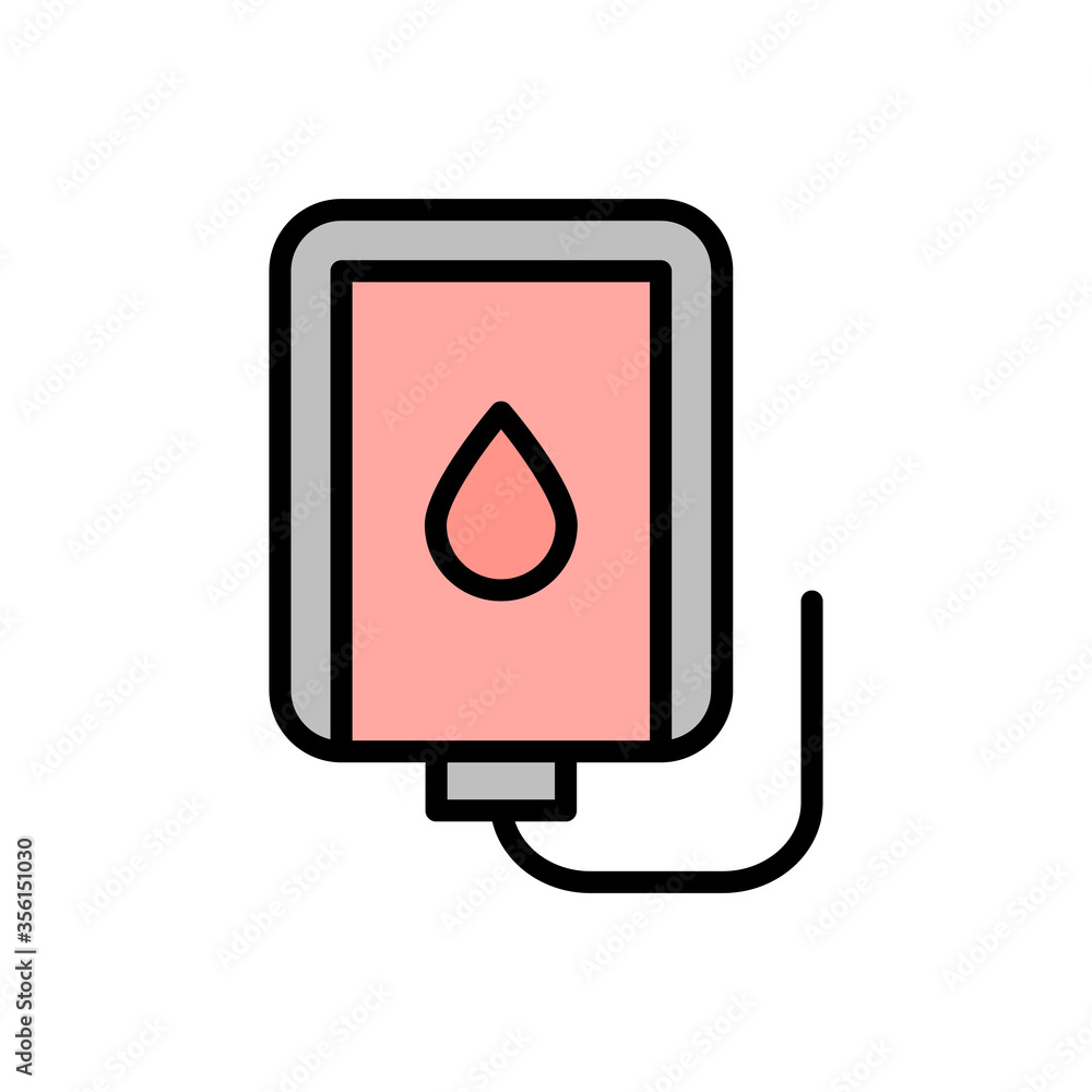 Blood, dropper icon. Simple color with outline vector elements of ...
