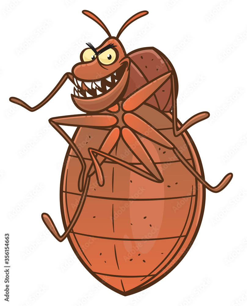 Cartoon evil bedbug Stock Vector | Adobe Stock