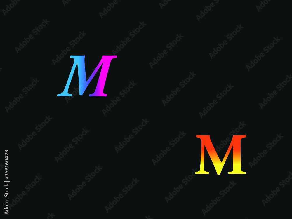 Capital letter M vector image Stock Vector | Adobe Stock