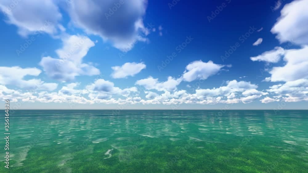 Tropical water sea lake ocean river blue nature animation Stock Video ...