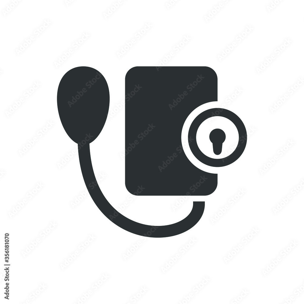 Blood pressure cuff icon Stock Vector | Adobe Stock