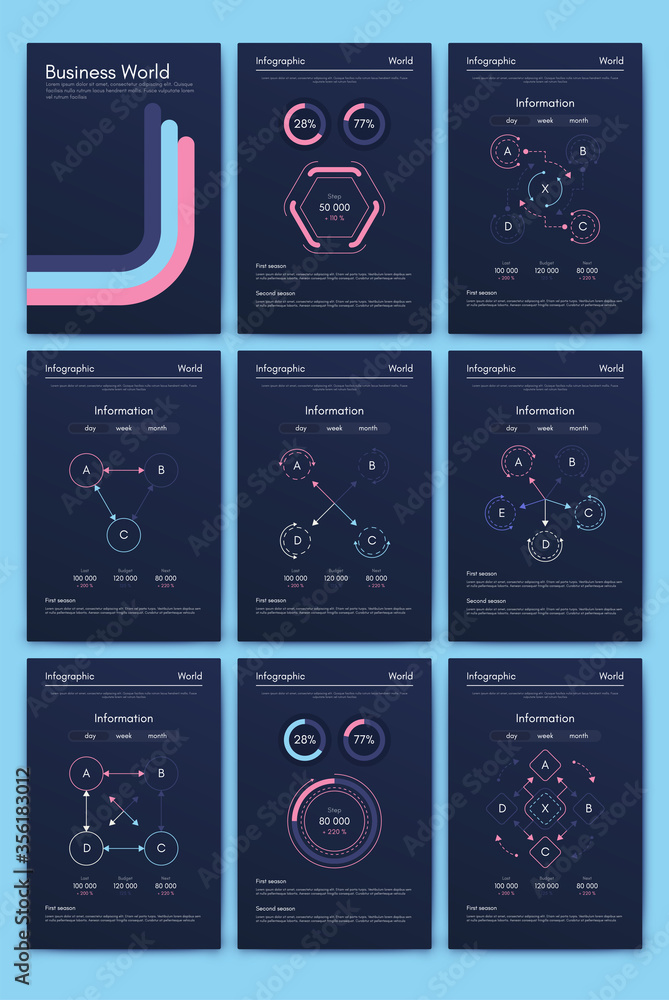Modern infographic vector elements for business brochures. Use in ...