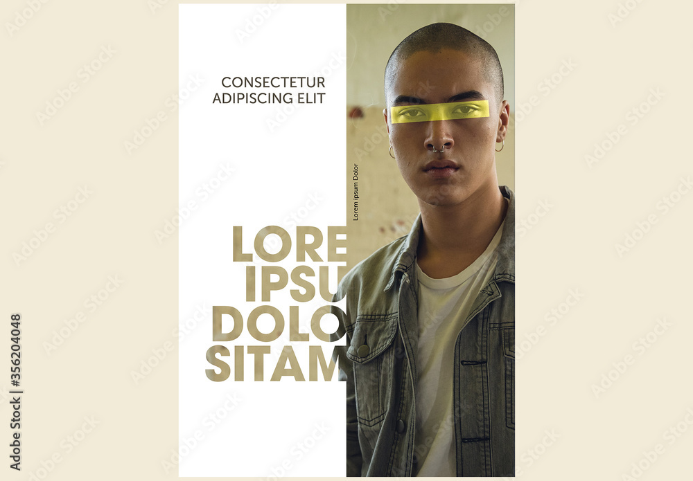 Text Effect Poster Layout Stock Template | Adobe Stock