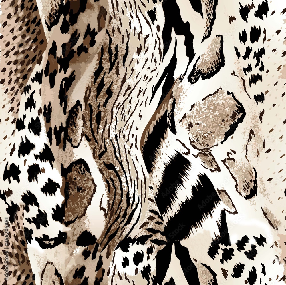 Seamless leopard skin texture Stock Illustration | Adobe Stock