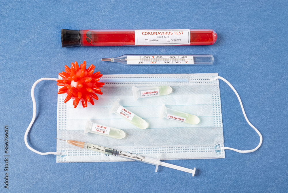 Test tube with blood sample Covid-19 (coronavirus). Laboratory testing ...