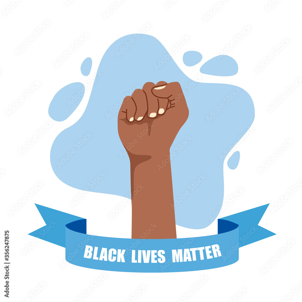 Stop racism. Black lives matter. African American arm gesture. Anti ...