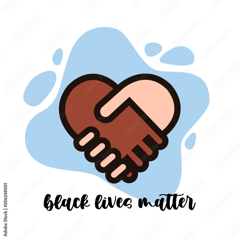 Stop racism. Black lives matter. African American arm gesture. Anti ...